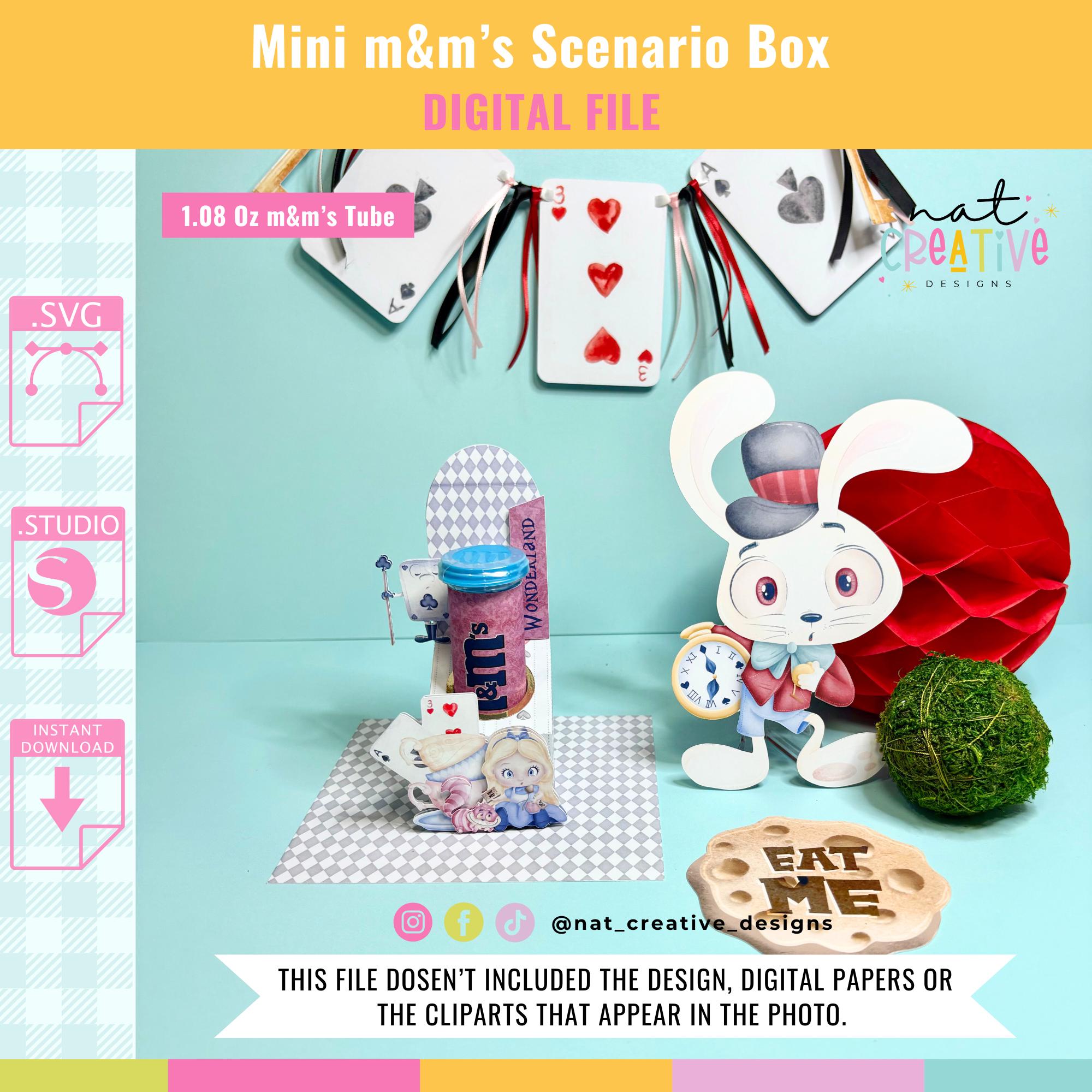 Mini M&m's Scenario Box, MM Box Template, Chocolate Box File, Chocolate ...