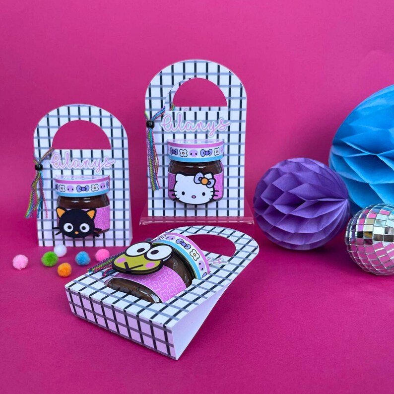 Mini Nutella Purse Box Template, Chocolate Jar Template, Digital File ...