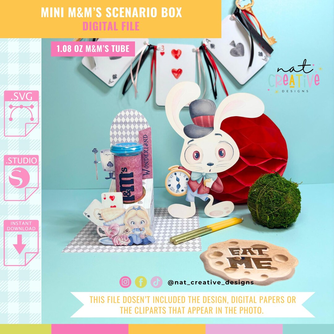 Mini M&m's Scenario Box, MM Box Template, Chocolate Box File, Chocolate ...