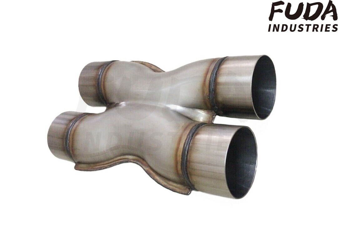 Universal Crossover X Pipe Dual 3.0" In/out Stainless Steel Muffler ...