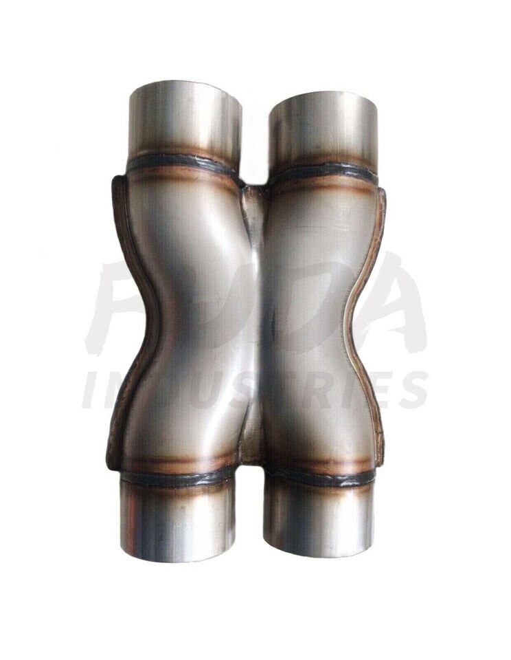 Universal Crossover X Pipe Dual 3.0" In/out Stainless Steel Muffler ...
