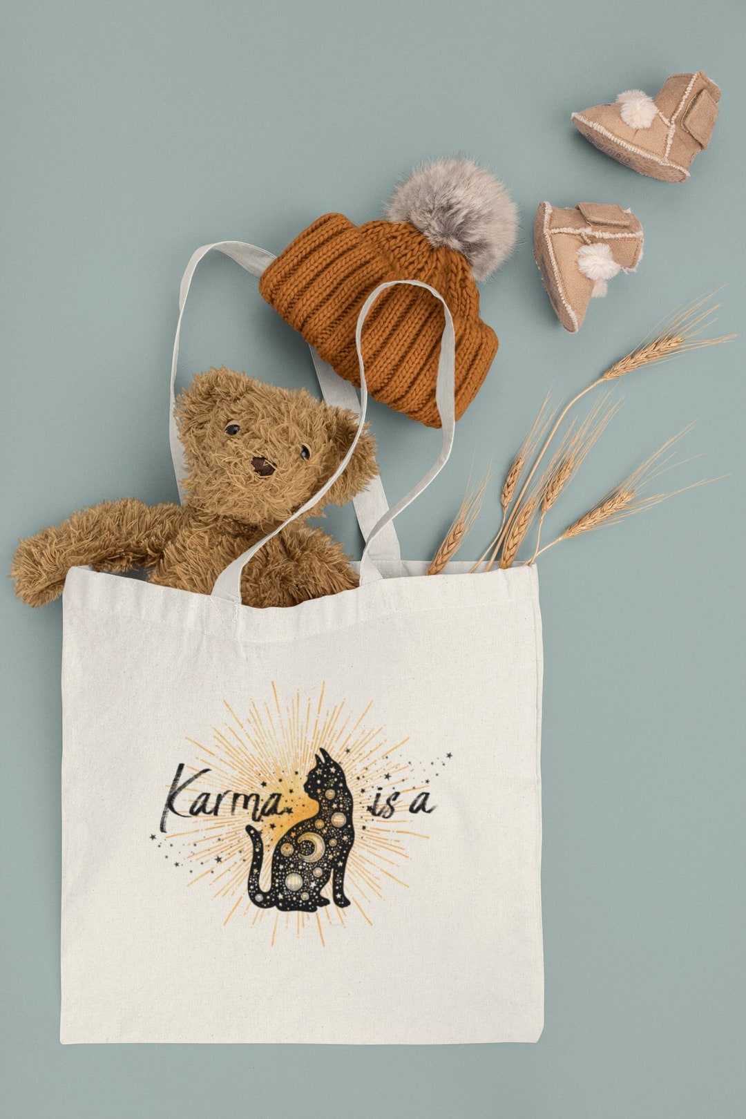 Karma is a Cat Canvas Tote Bag Karma Cat Swifty Bag Concert Tote Music ...