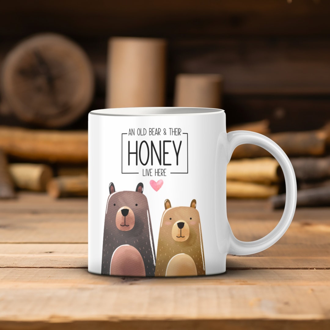 Old Bear Mug - Housewarming Bear Mug - Love Bear Mug - Bear Couple Mug ...