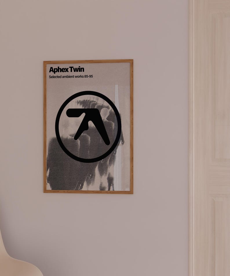 Aphex Twin Music Wall Art Print Techno Poster 90s Rave Print Digital ...