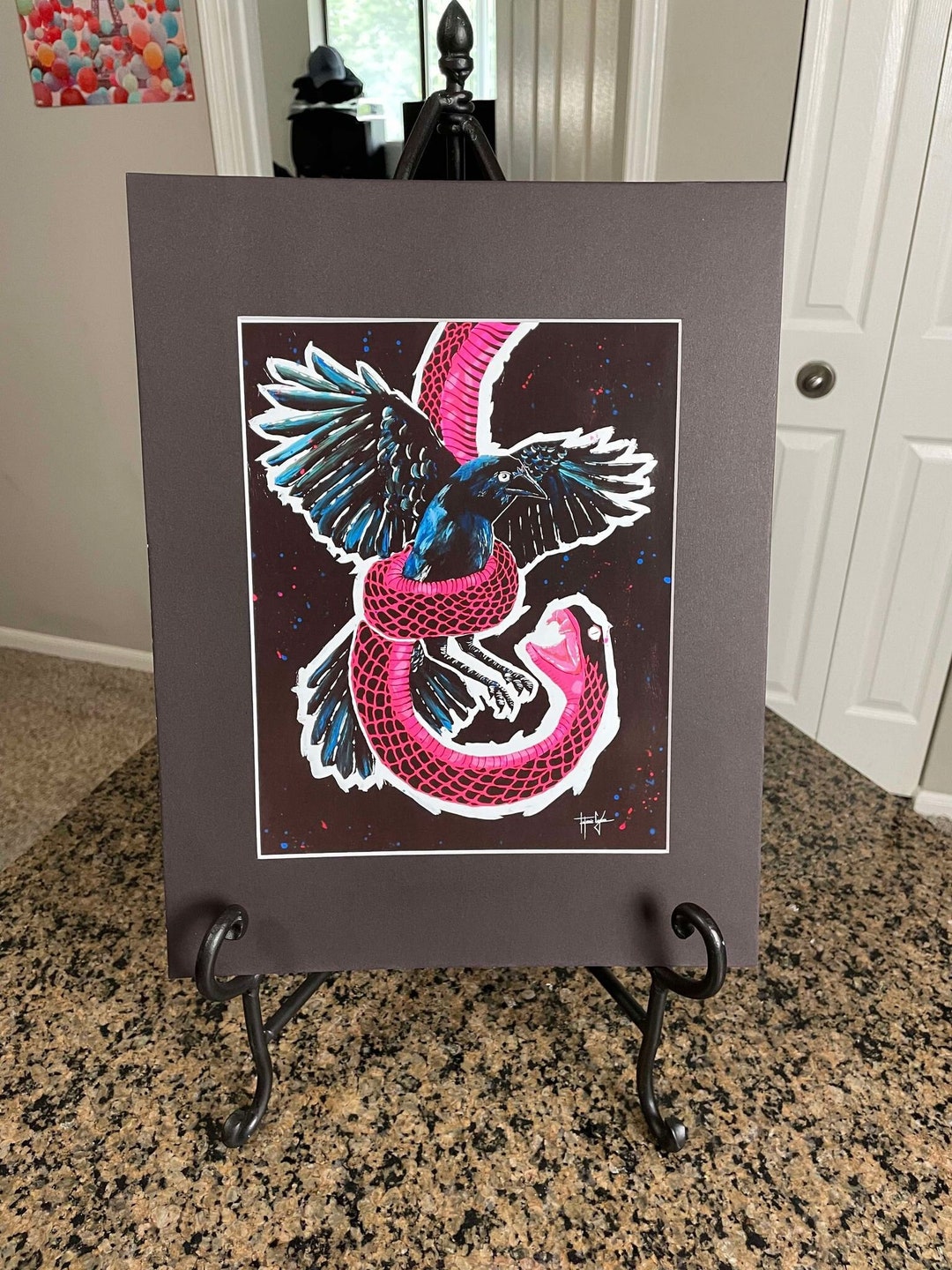 Raven and Snake Art Print (large Print) - Etsy