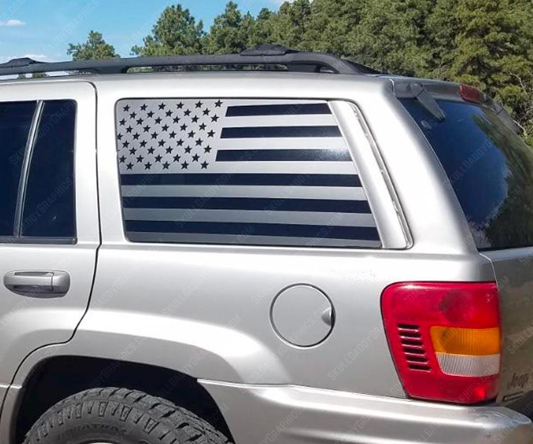 Standard USA Window PRECUT Flag Decals Stickers to Fit Jeep Grand ...