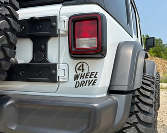 Willys 4 Wheel Drive Decal-jeep Wrangler Grand Cherokee Renegade ...