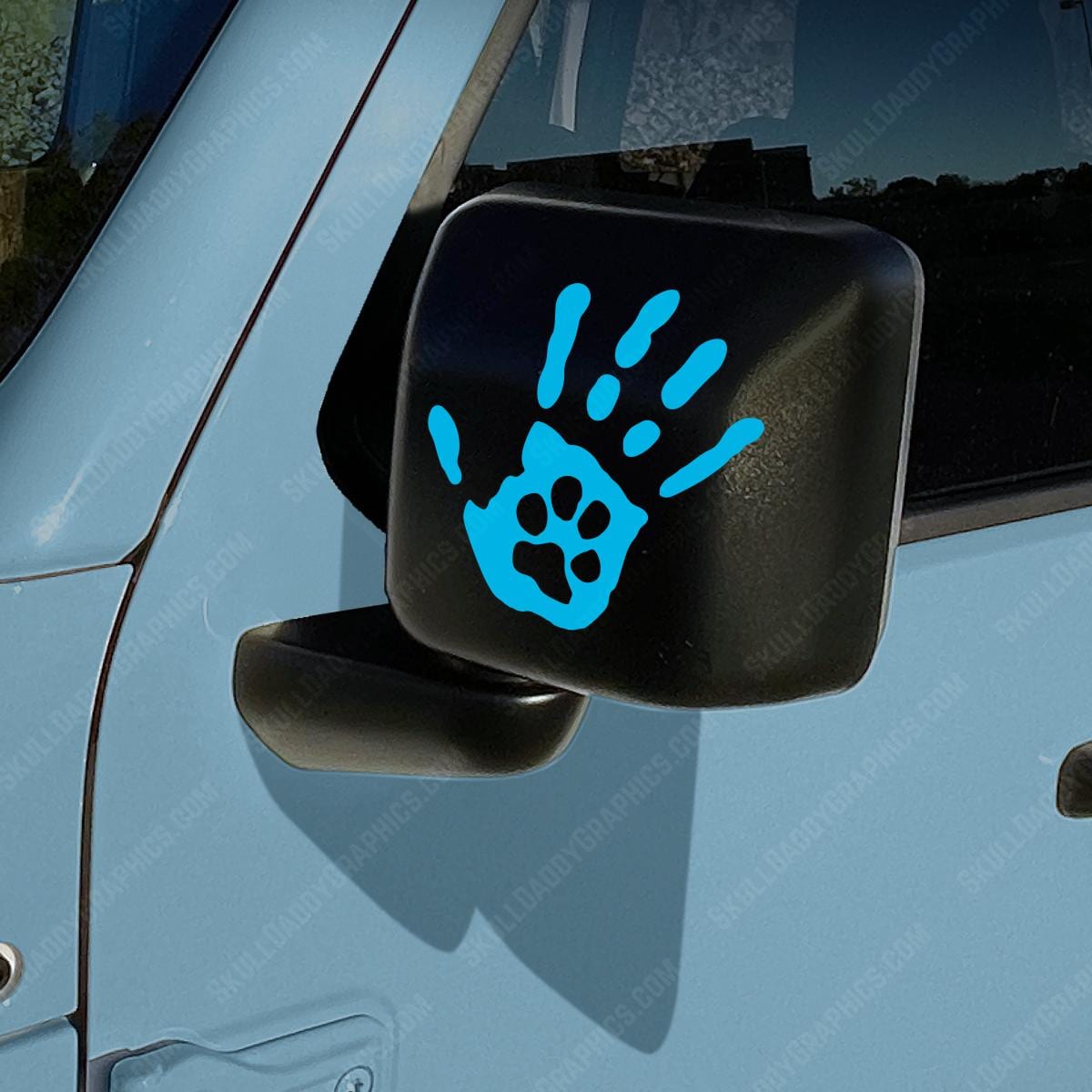 Dog Paw Hand Wave Pair x2 Decals Stickers Compatible With Jeep Wrangler ...