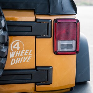 4 Wheel Drive Decal Sticker Compatible With Jeep Willys Sport Wrangler ...