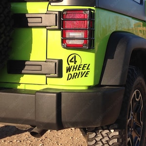 4 Wheel Drive Decal Sticker Compatible With Jeep Willys Sport Wrangler ...