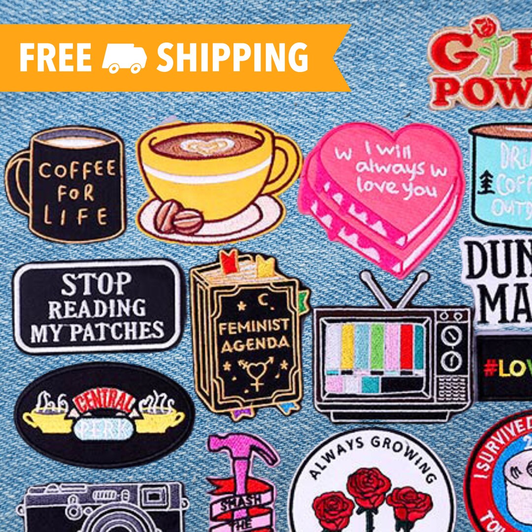 Premium Iron-on Embroidery Patches Stylish Fusible Patch Stickers for ...