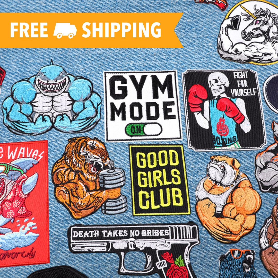 Gym Addict Patch Iron on Patches for Clothing DIY Styling Made Easy ...