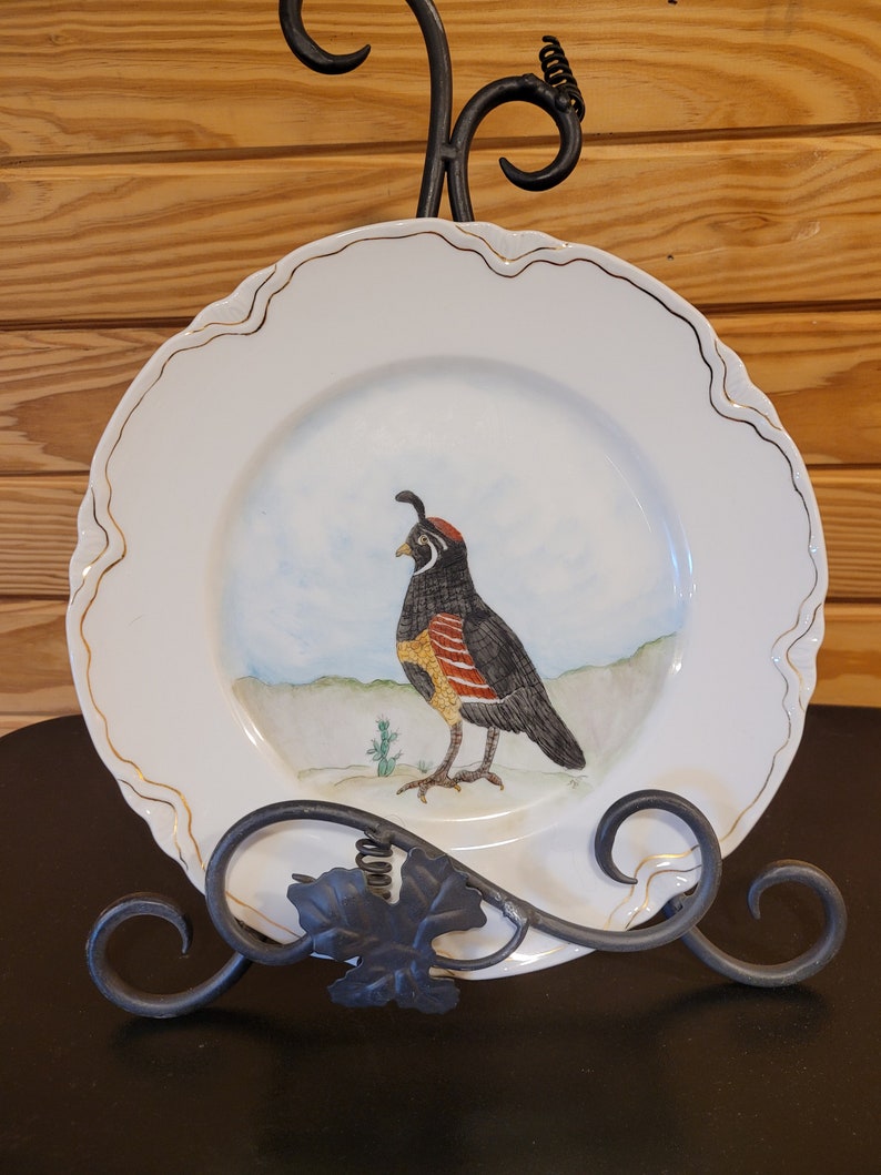 Vintage Hand-painted Quail Plate From Nebraska Artist - Etsy