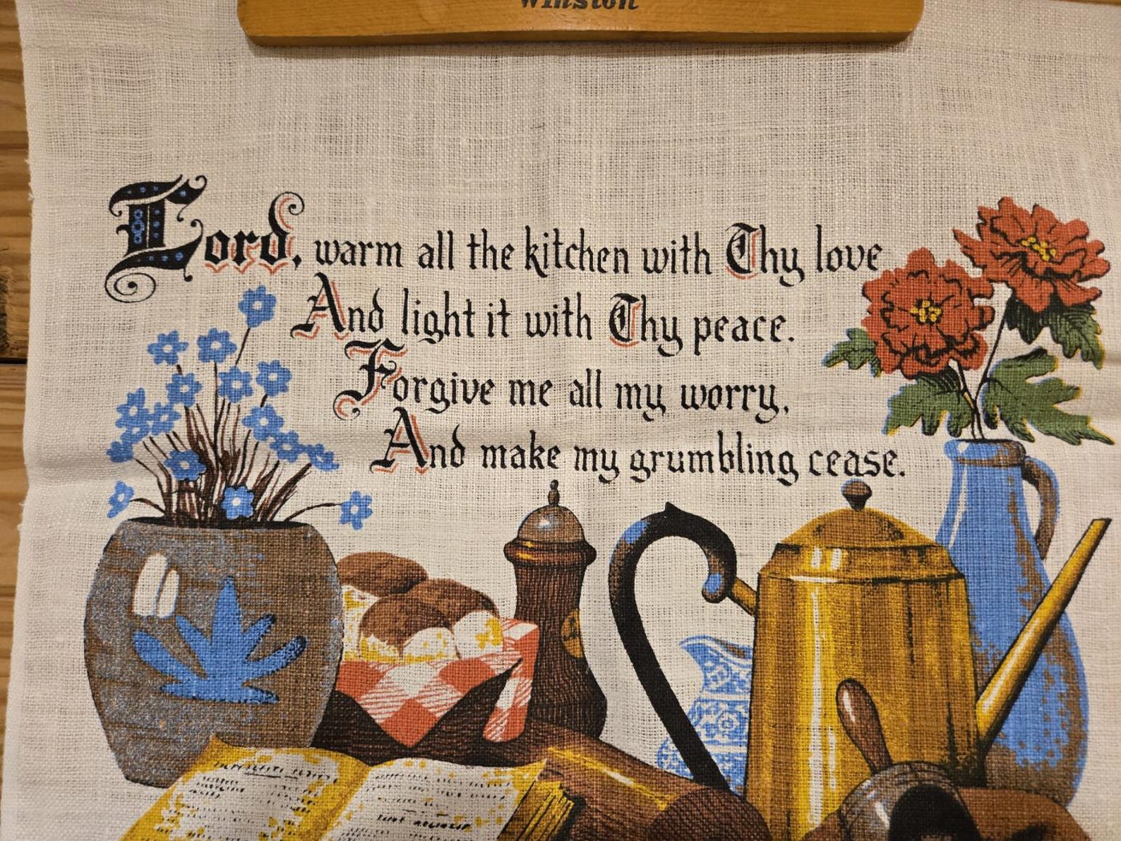 1984 Linen Tea Towel Calendar - Etsy