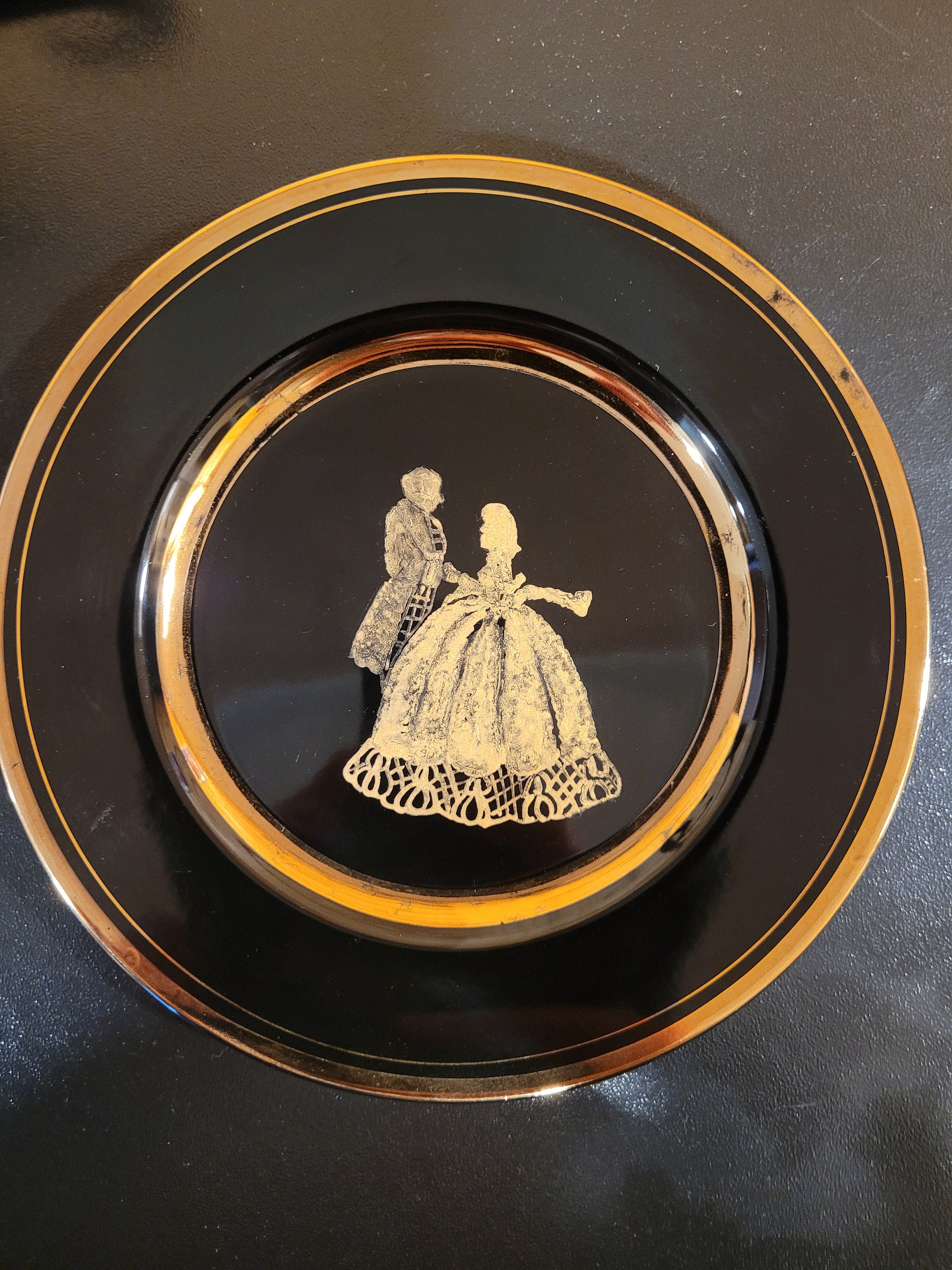 Vintage Hand-painted Dancing Couple Plate From Nebraska Artist - Etsy
