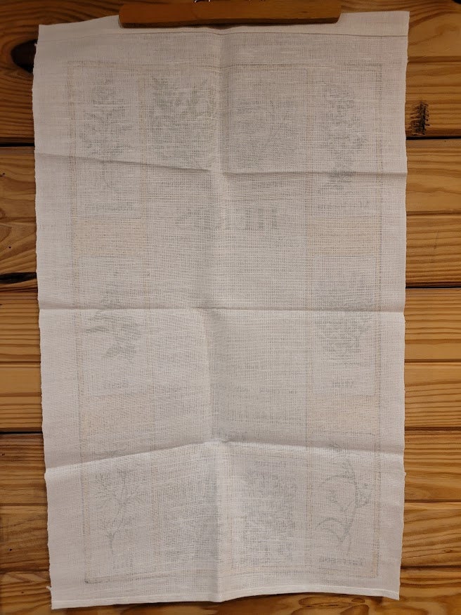 1991 Linen Tea Towel Calendars - Etsy