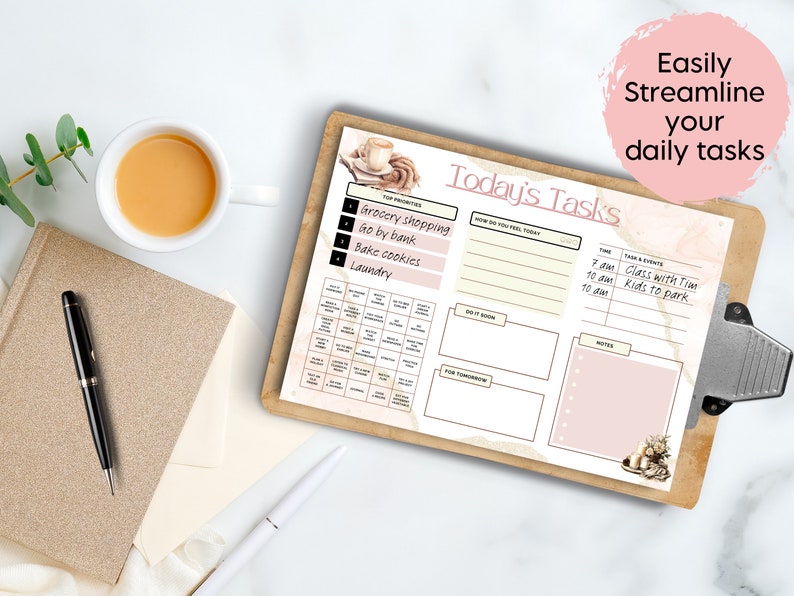 Printable Daily to Do List for Moms / Easy Digital Task Organizer ...