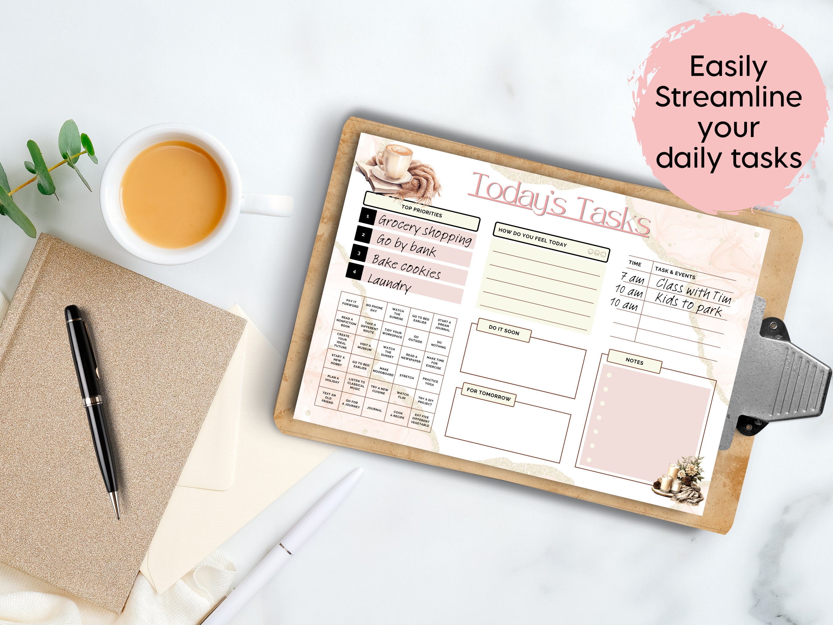 Printable Daily to Do List for Moms / Easy Digital Task Organizer ...