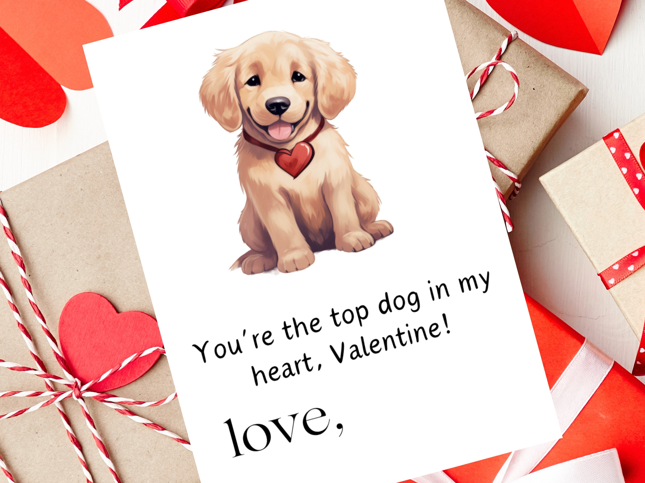Printable Dog Valentine Day Cards, Classroom Valentine Cards, Classroom ...
