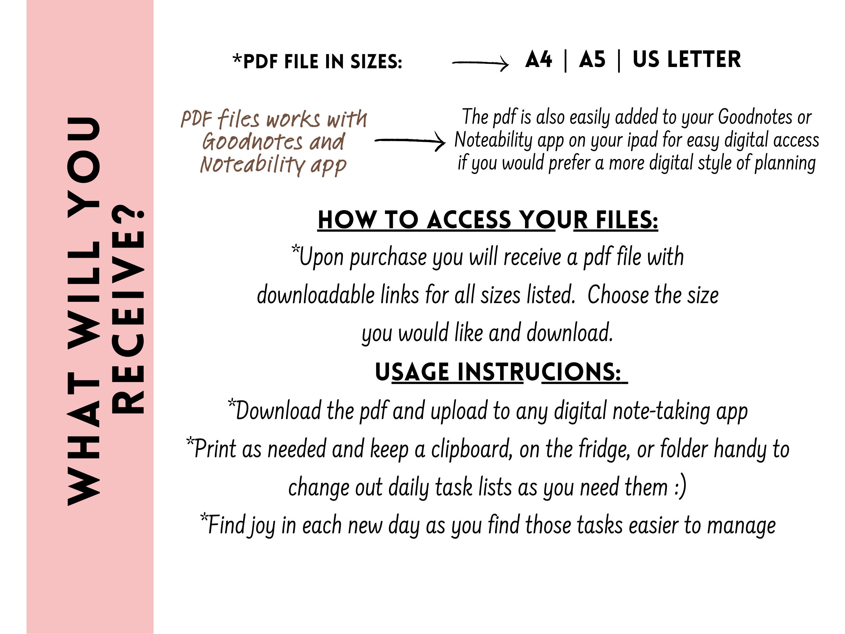 Printable Daily to Do List for Moms / Easy Digital Task Organizer ...