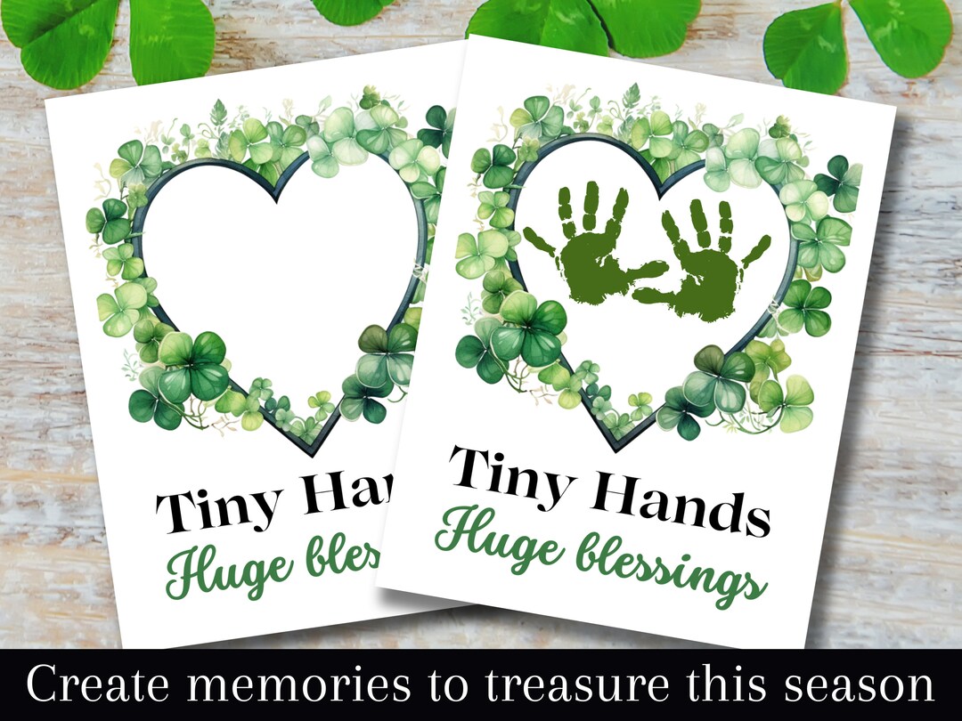 St. Patrick's Day Handprint Template / Kids Handprint Art / Digital ...