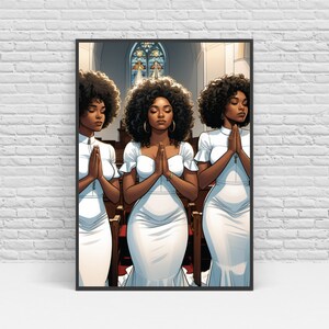 Praying Sistas DIGITAL DOWNLOAD | Christian Minimalist | in Church ...