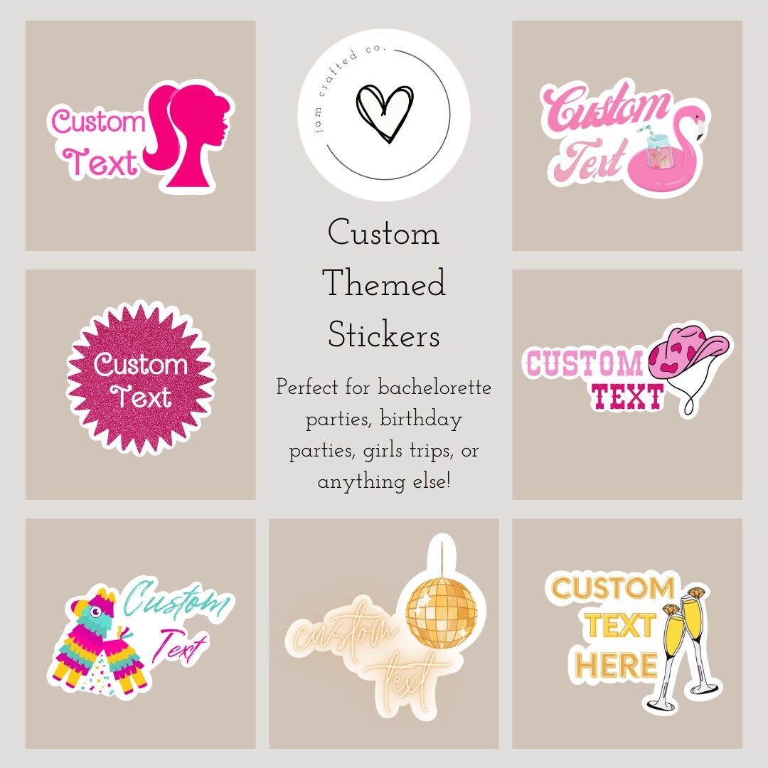Custom Theme Stickers Select Your Theme, Add Personalization, and ...