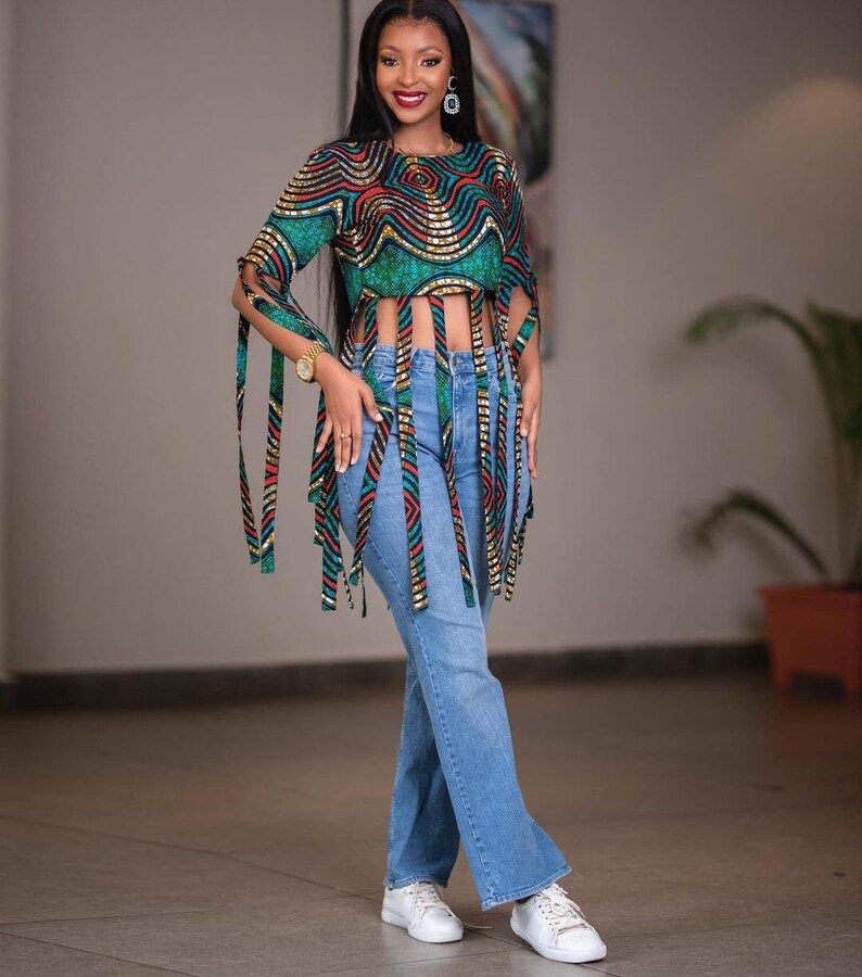 African Print Ankara Top, Ankara Top, African Print Crop Top, Women Ankara Top, Ankara Top ...