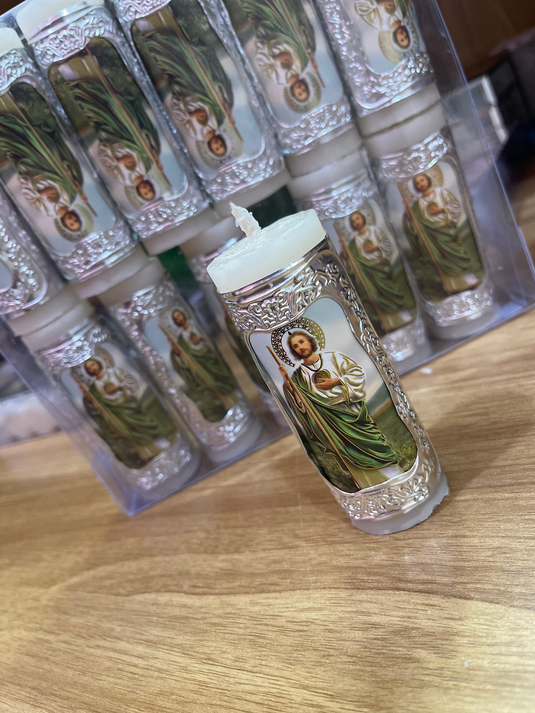 Santa Maria Candle 6-Pack Virgin Mary Baptism Candles - Lady Guadalupe ...
