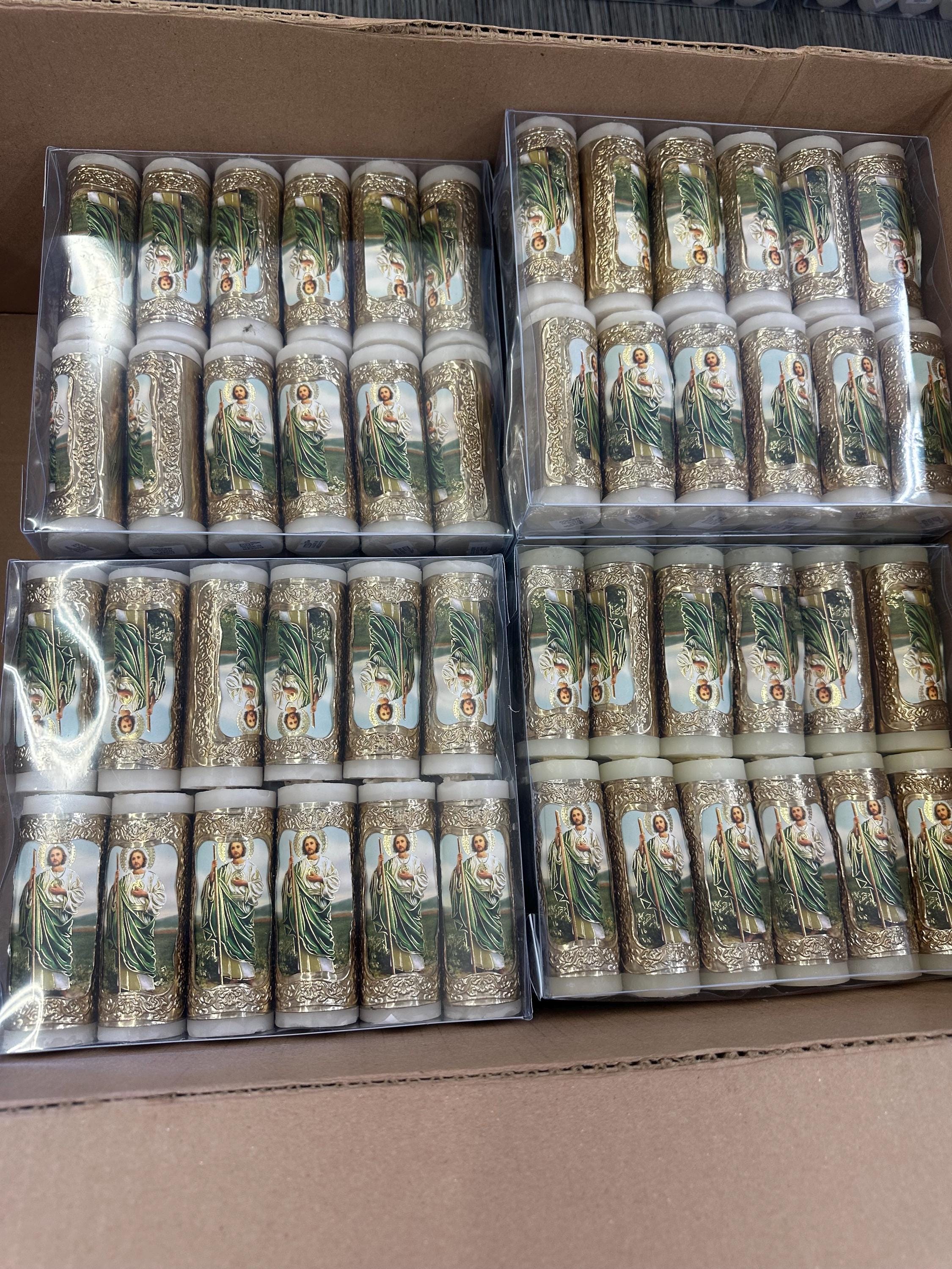 12pcs Baptism Candle Cirio Vela for Party Favors Candles 12pcs Vela Repujadas Mi Bautizo San ...