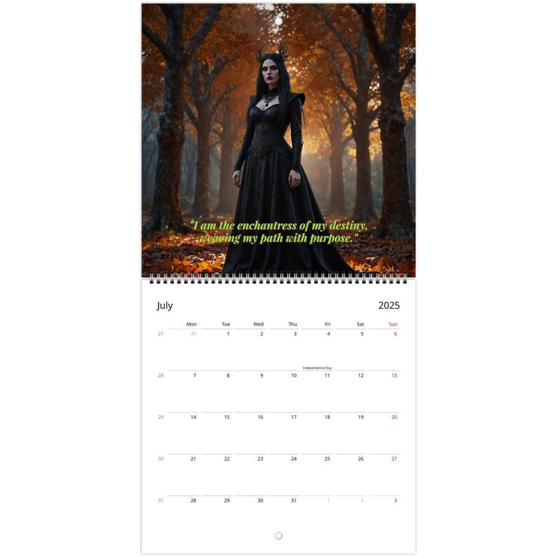 2025 Calendar Gothic Goddesses of the Enchanted Woods | Dark Feminine ...