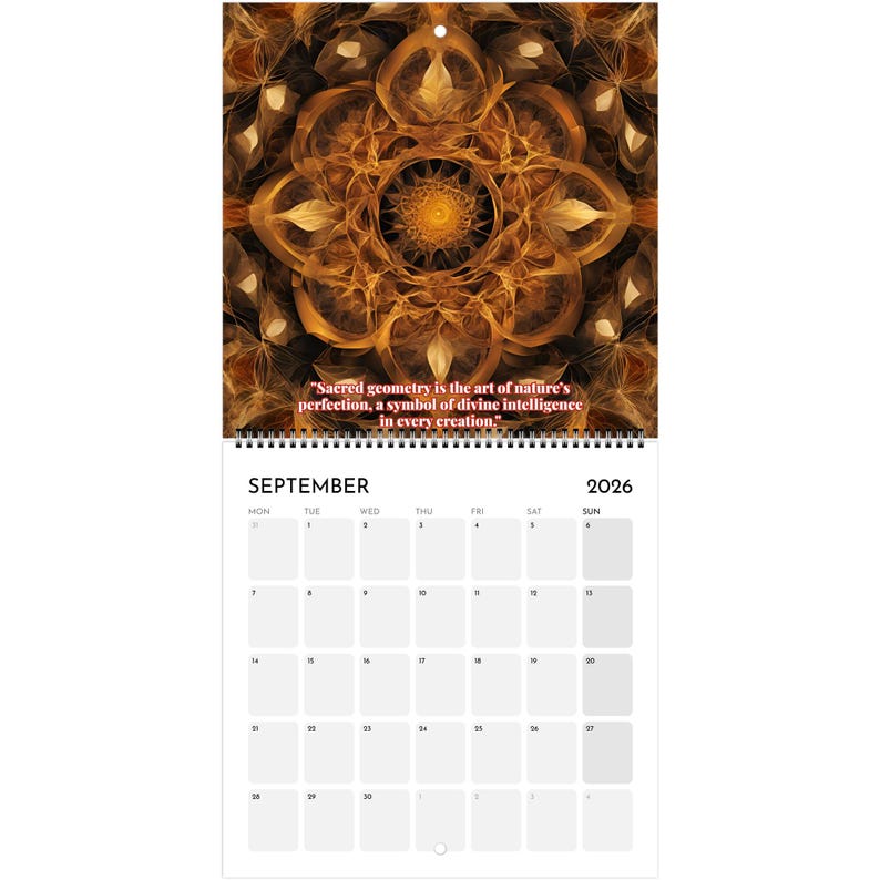 Sacred Geometry Calendar 2026 | Holistic | Metaphysical | New Age ...