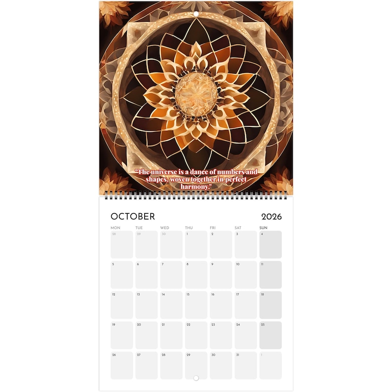 Sacred Geometry Calendar 2026 | Holistic | Metaphysical | New Age ...