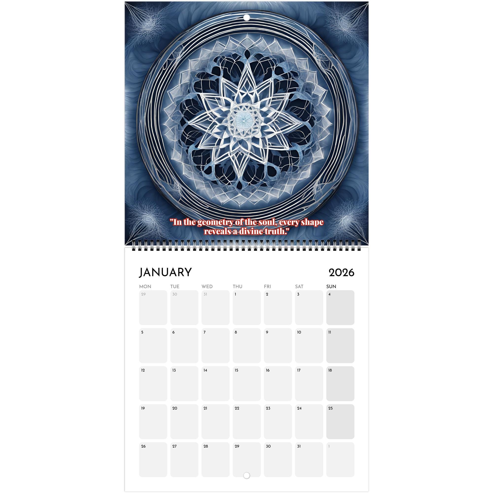Sacred Geometry Calendar 2026 | Holistic | Metaphysical | New Age ...