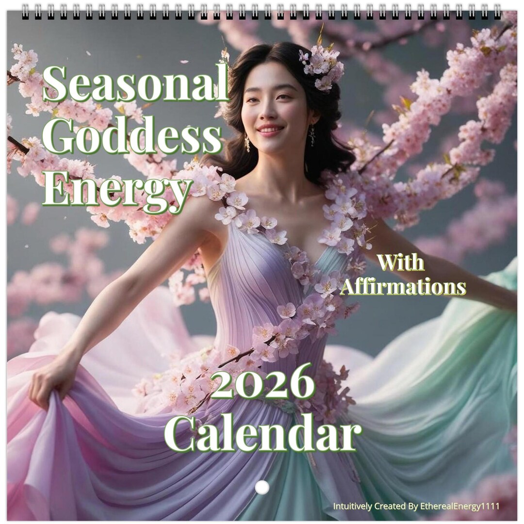 2026 Seasonal Goddess Energy Calendar | With Affirmations | Christmas ...