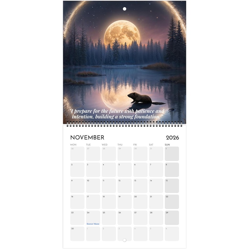 2026 Full Moon Calendar | Lunar Phase | New Age | Witchy | Moon Cycle ...