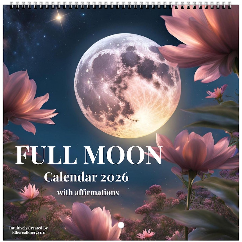 2026 Full Moon Calendar | Lunar Phase | New Age | Witchy | Moon Cycle ...