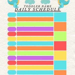 Toddler Daily Routine Chart for – Visual Schedule (printable) - Etsy