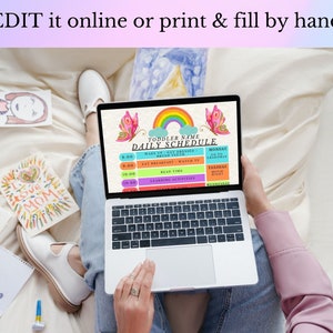 Toddler/kids Daily Schedule (girl Version) - Etsy UK