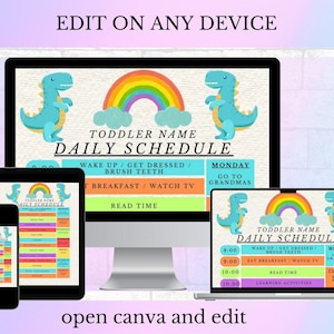 Toddler/kids Daily Schedule (boy Version) - Etsy Canada