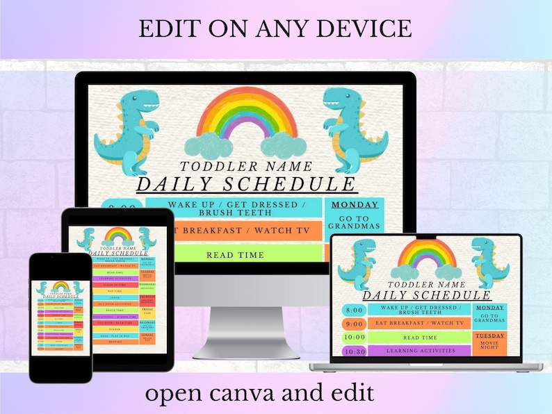 Toddler Daily Routine Chart for – Visual Schedule (printable) - Etsy