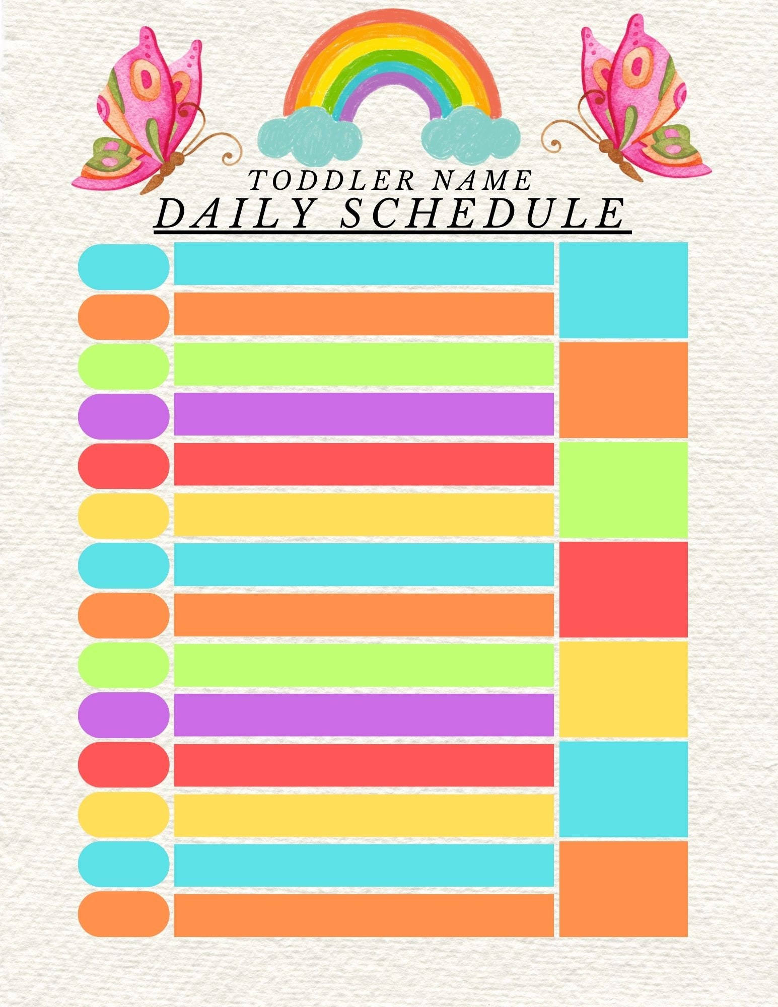 Toddler Daily Routine Chart – Visual Schedule Printable - Etsy