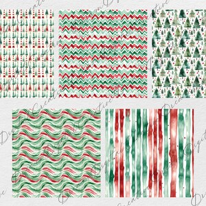Christmas Watercolor Digital Paper Pack #1, 20 Seamless Printable ...