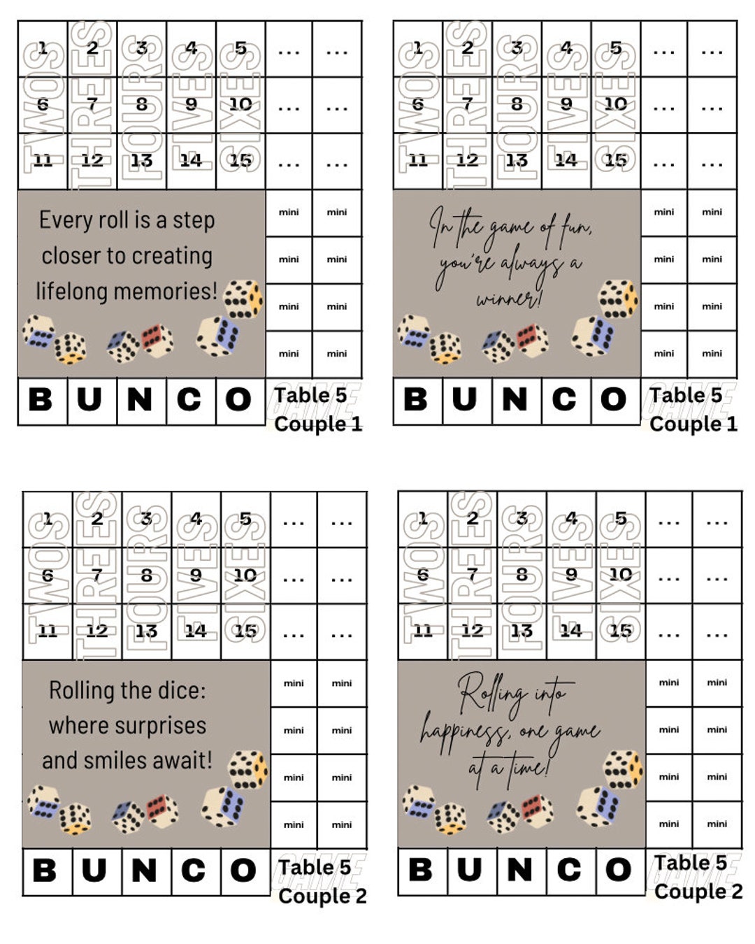 Bunco Game Set - Perfect for Classroom, Neighborhood, and Family Fun ...