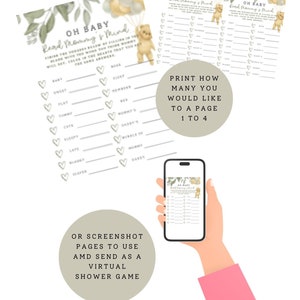 Teddy Bear Baby Shower Games - Etsy