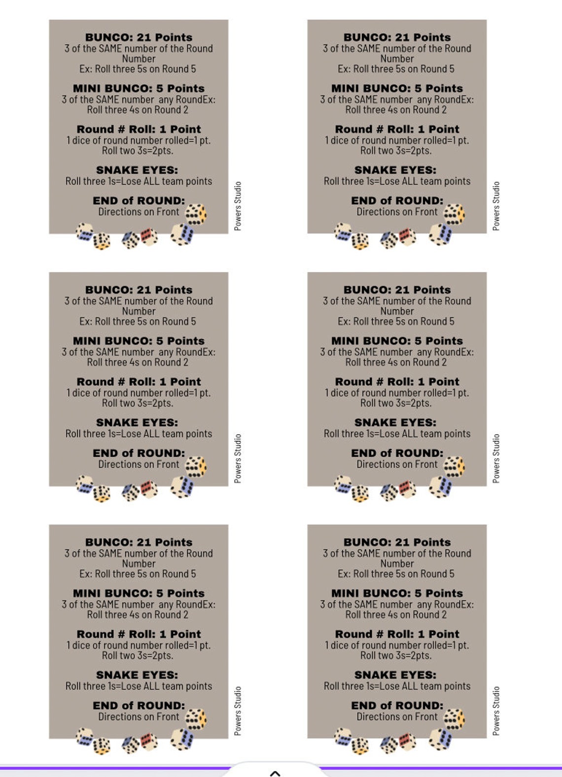 Bunco Game Set - Perfect for Classroom, Neighborhood, and Family Fun ...