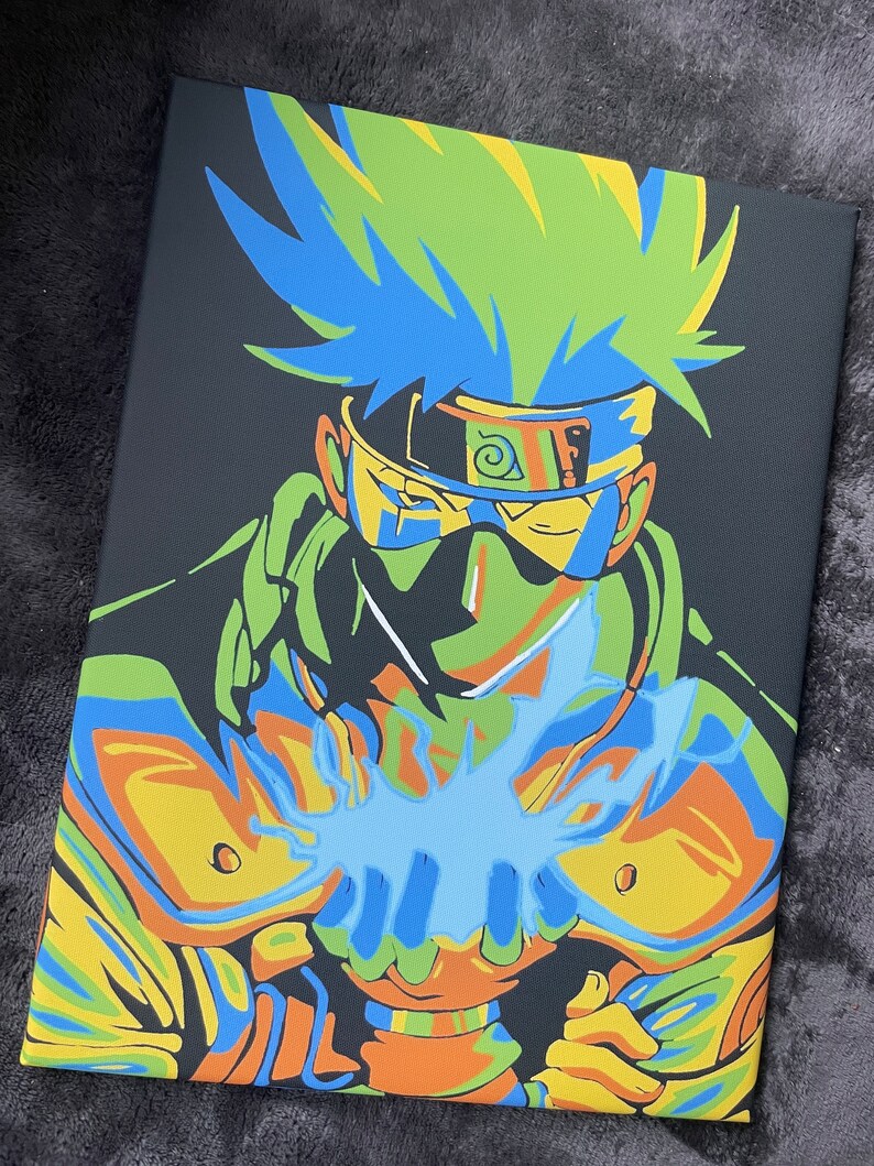 Anime Manga Maskierter Ninja Kakashi bunt - Etsy.de