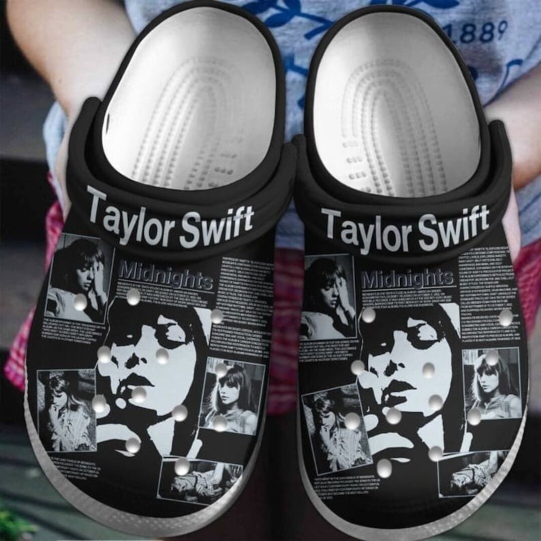 Taylor Swift Midnight the Eras Tour 2023 White Clogs Crocs, Swiftie ...