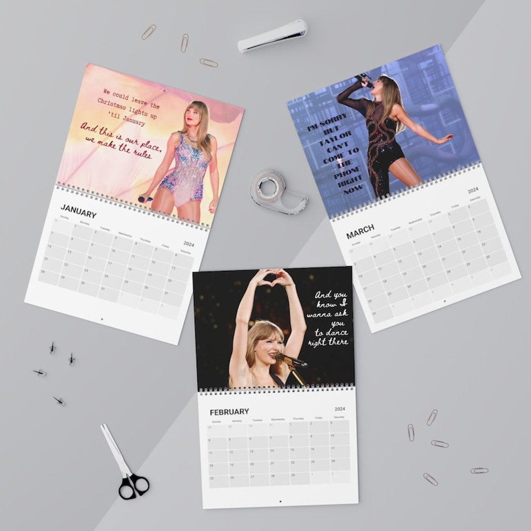 TAYLOR SWIFTIE Calendar, Eras Tour 2024 Wall Calendar, Taylor Swiftie ...