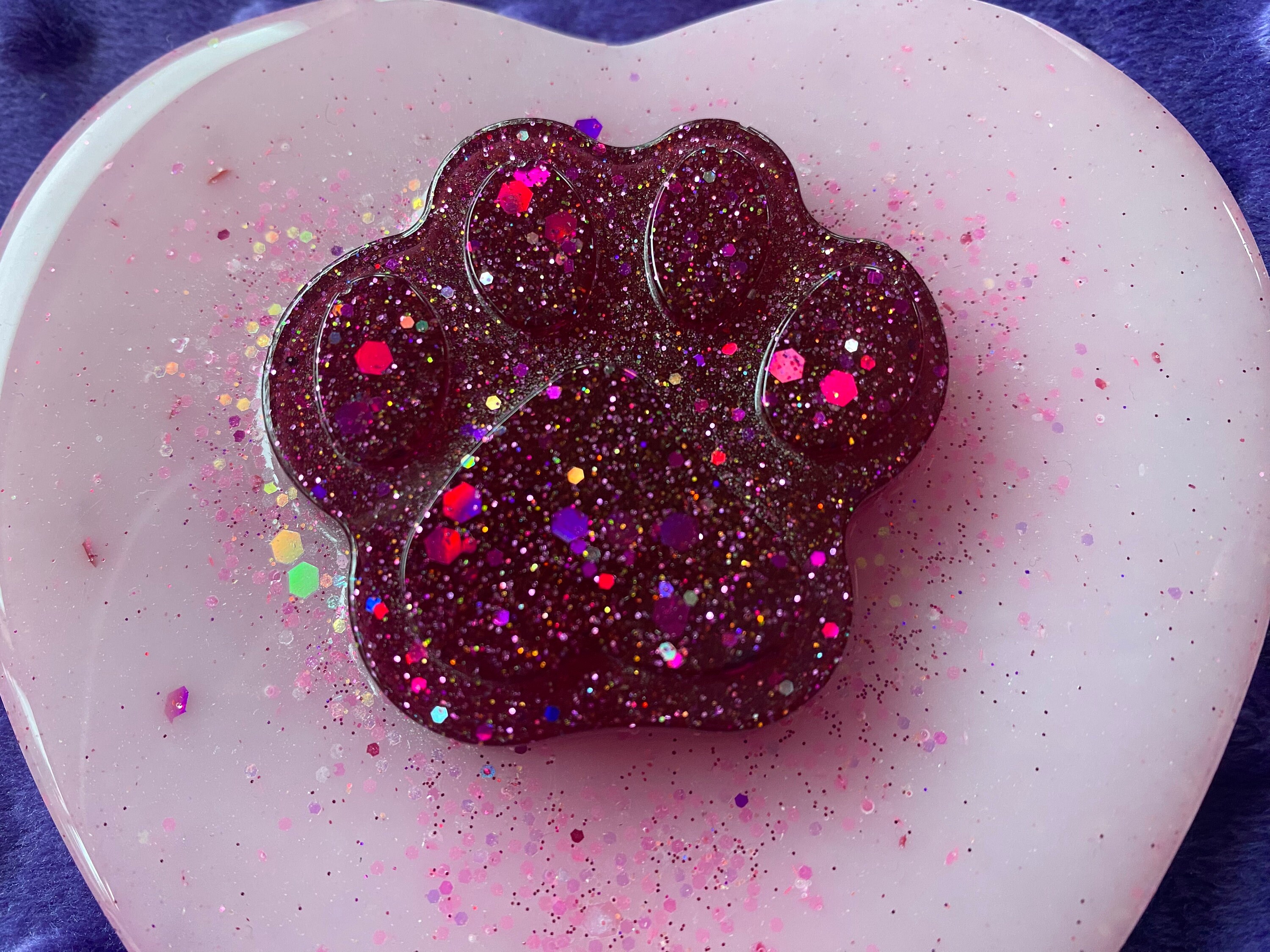 Heart Paddle With Raised Paw Print - Etsy